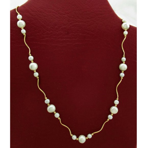 Jewelry | Genuine Pearls Necklace 14k Yellow Gold | Poshmark